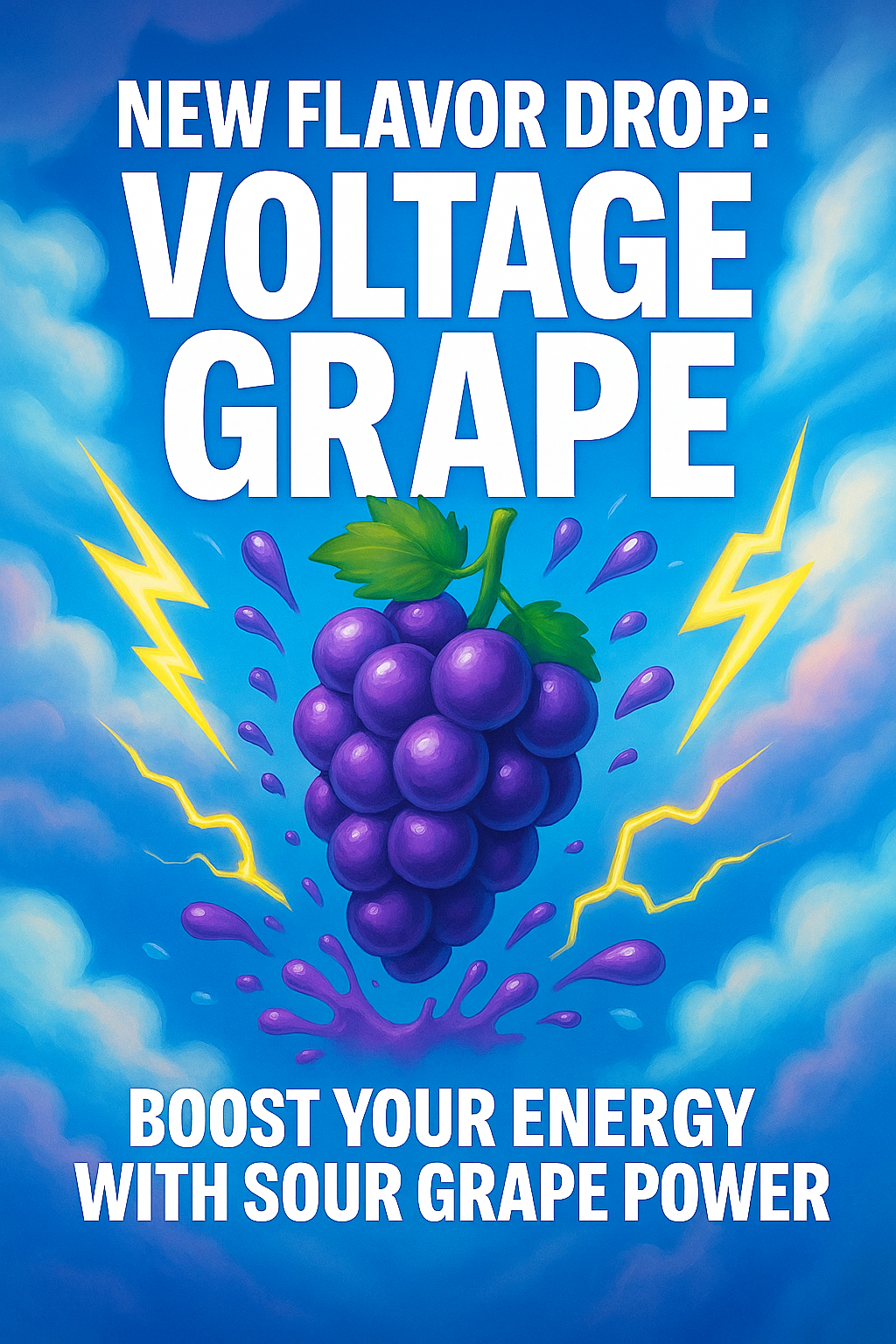 Voltage Grape New Flavor Drop | Turn Up Energy Drink™
